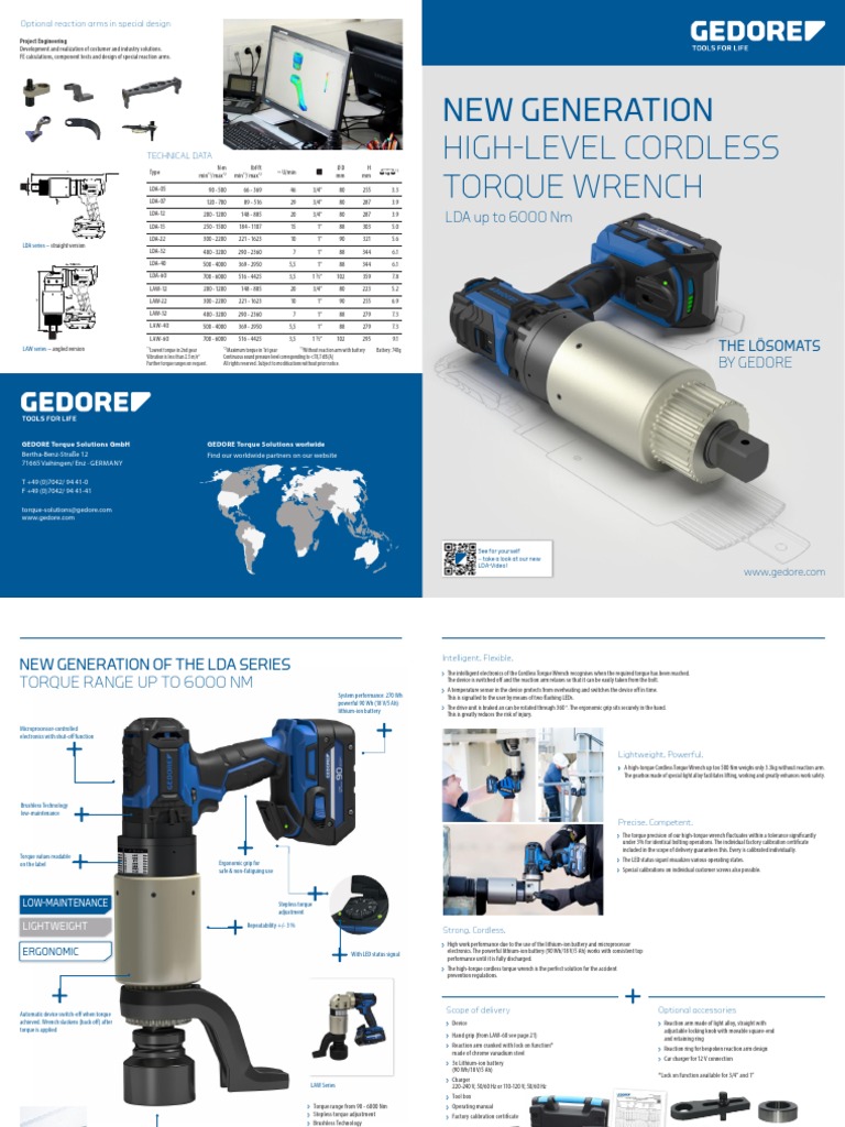 Gedore - Torque-Solutions-LDA & LAW-02 | PDF | Calibration ...