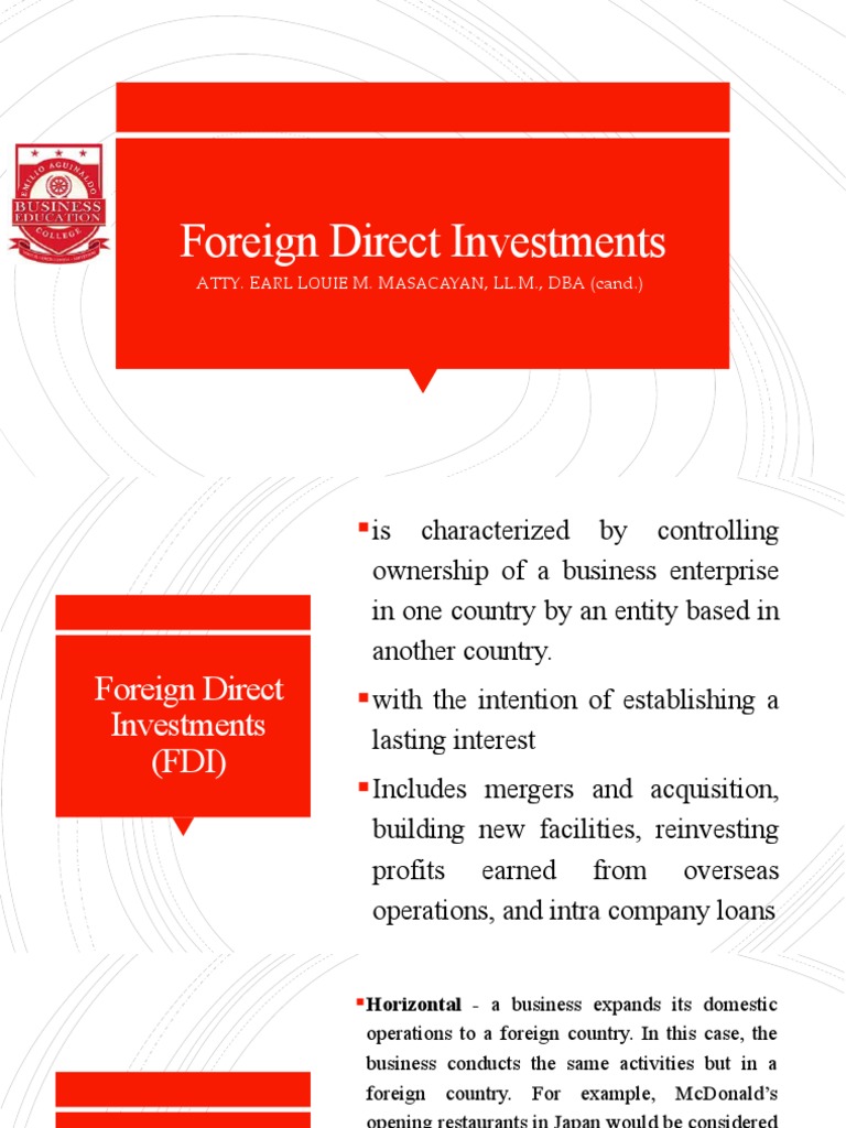 07 Foreign Direct Investments | PDF | Foreign Direct Investment ...