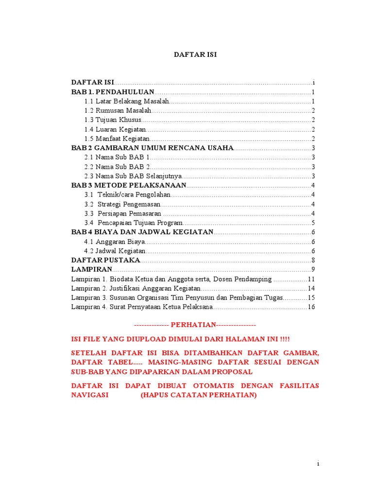 Rencana Usaha PKM-K: Analisis dan Strategi | PDF