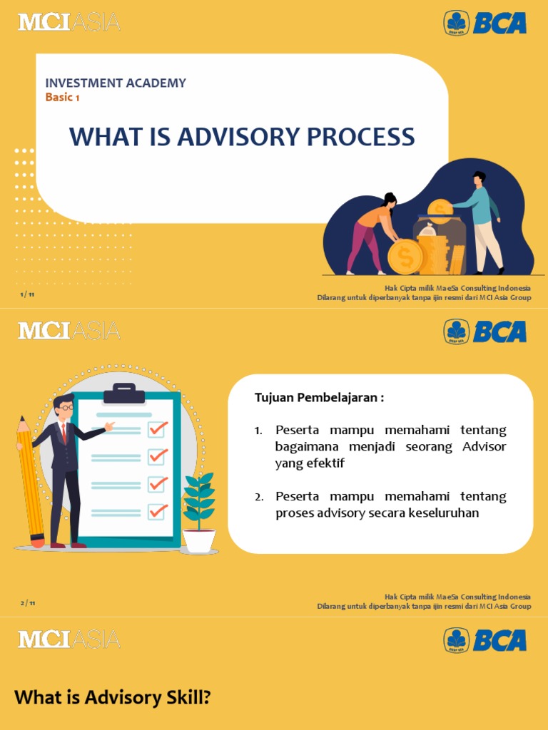What Is Advisory Process Basic Level 1 - PES | PDF