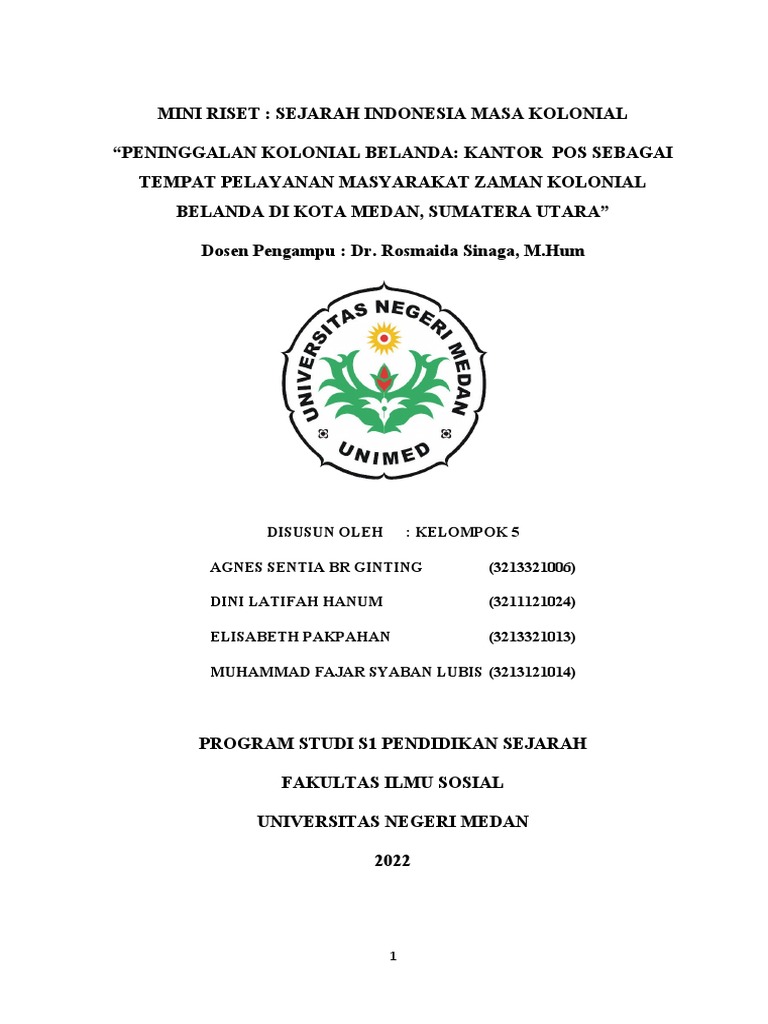 Sejarah Kantor Pos Medan | PDF | Perjalanan