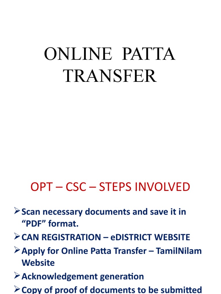 Online Patta Transfer | PDF | Computing | Software