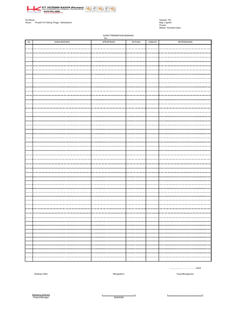 Contoh Format SPB | PDF