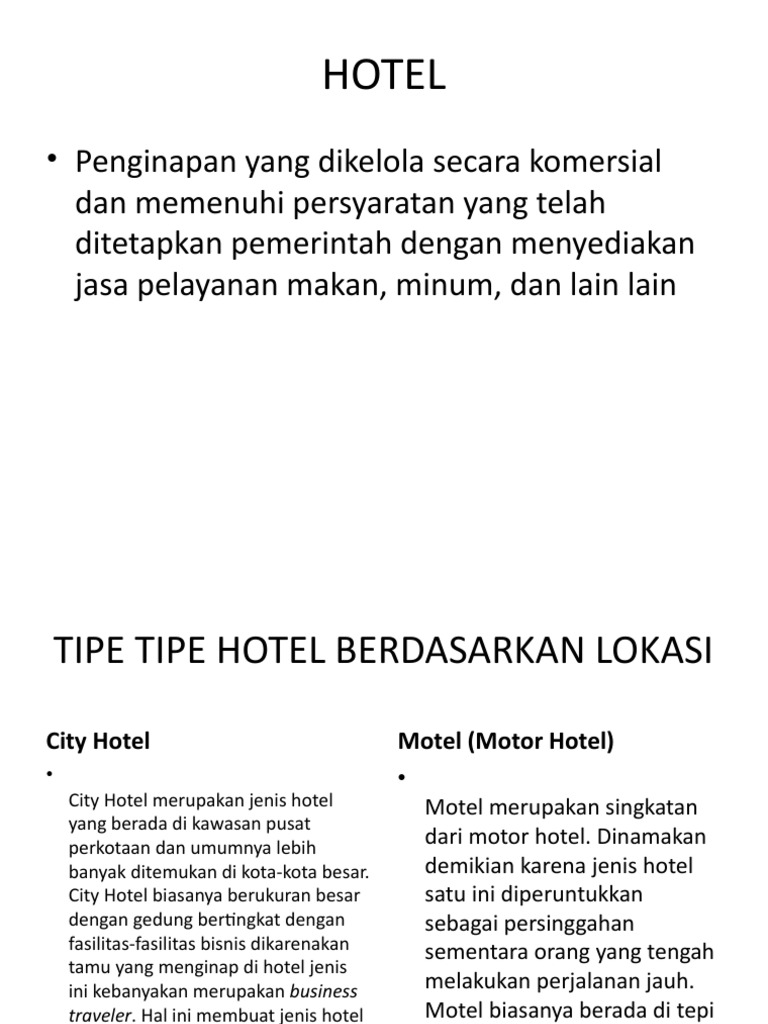 Hotel | PDF | Pengelolaan Keuangan & Uang | Hukum