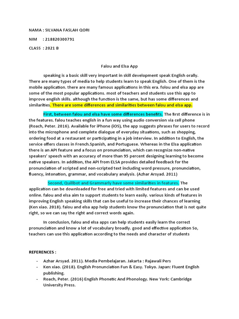 Writing Tugas Ke 3 | PDF | English Language | Fluency