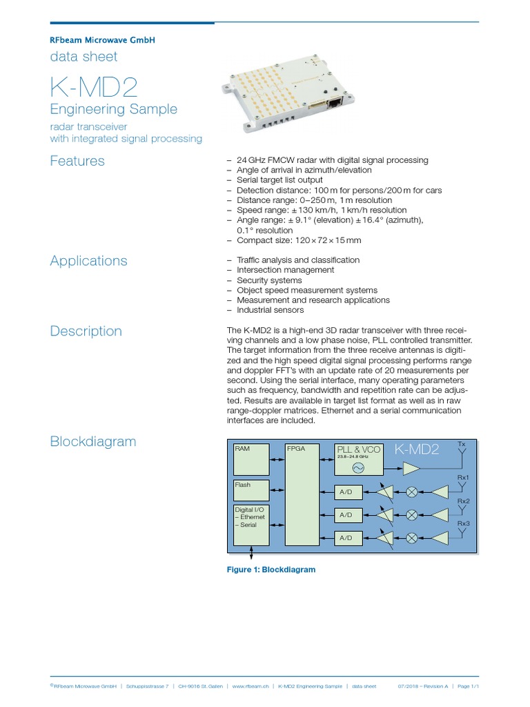 Datasheet K-MD2 | Download Free PDF | Analog To Digital Converter ...