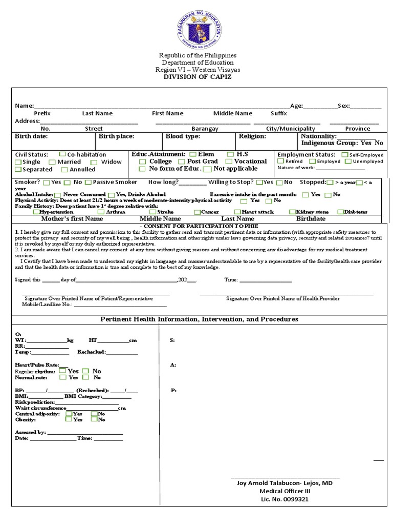 Profiling Form Final | PDF