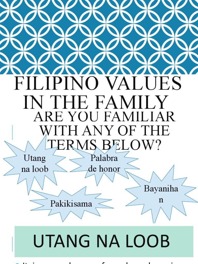 Filipino Values in The Family | PDF | Wellness