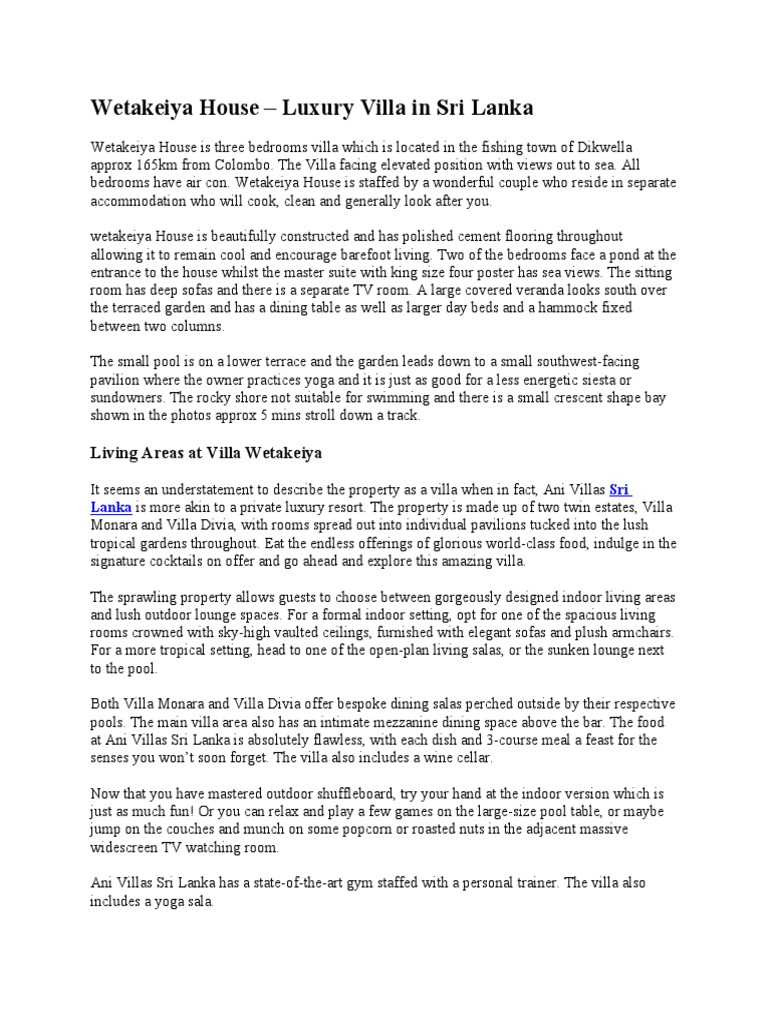 Wetakeiya House - SriLanka | PDF | Bedroom | Architectural Design