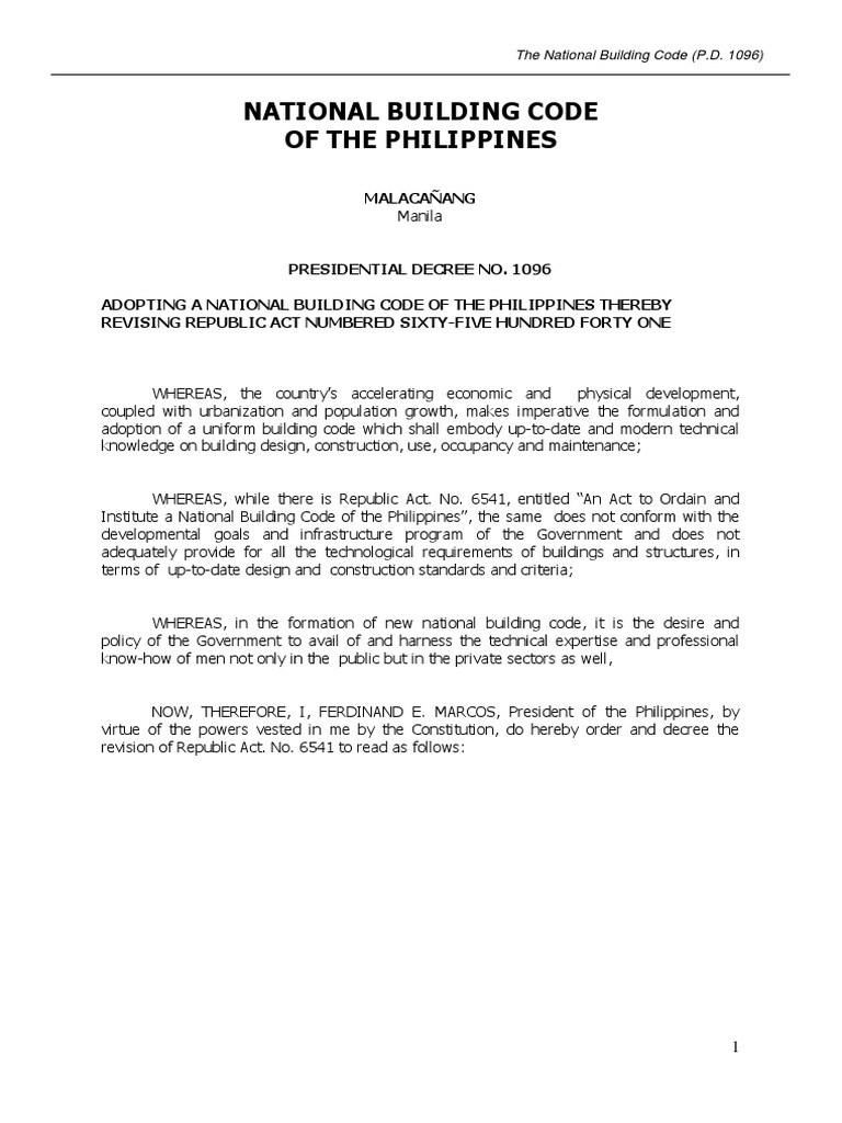 National Building Code of The Philippines | PDF | Wall | Engineer