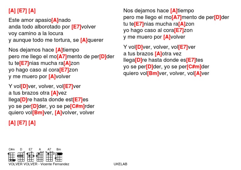 VOLVER VOLVER - Vicente Fernandez | PDF