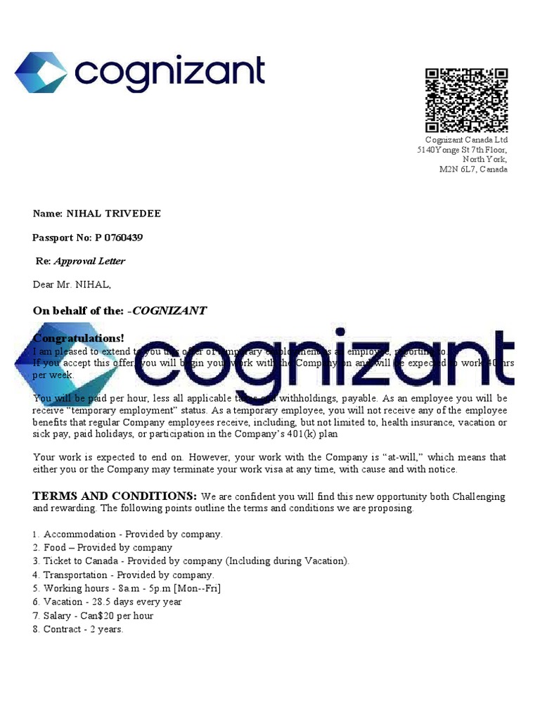 Cognizant | PDF | Employment | Employee Benefits