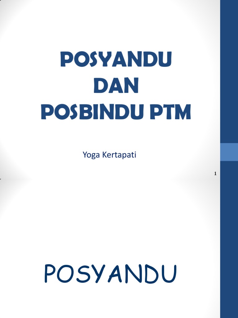 Posyandu & Posbindu-Ptm - Ykp | PDF
