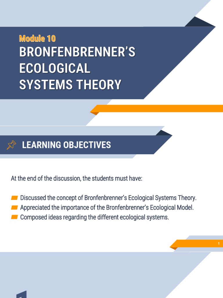 Module 10 BRONFENBRENNERS ECOLOGICAL SYSTEMS THEORY | PDF | Ecology ...