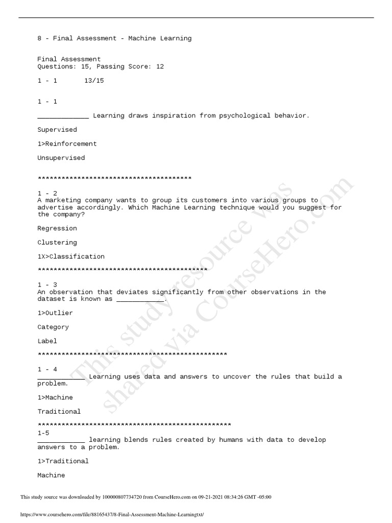 Machine Learning Final Assessment | PDF | Machine Learning | Data Analysis