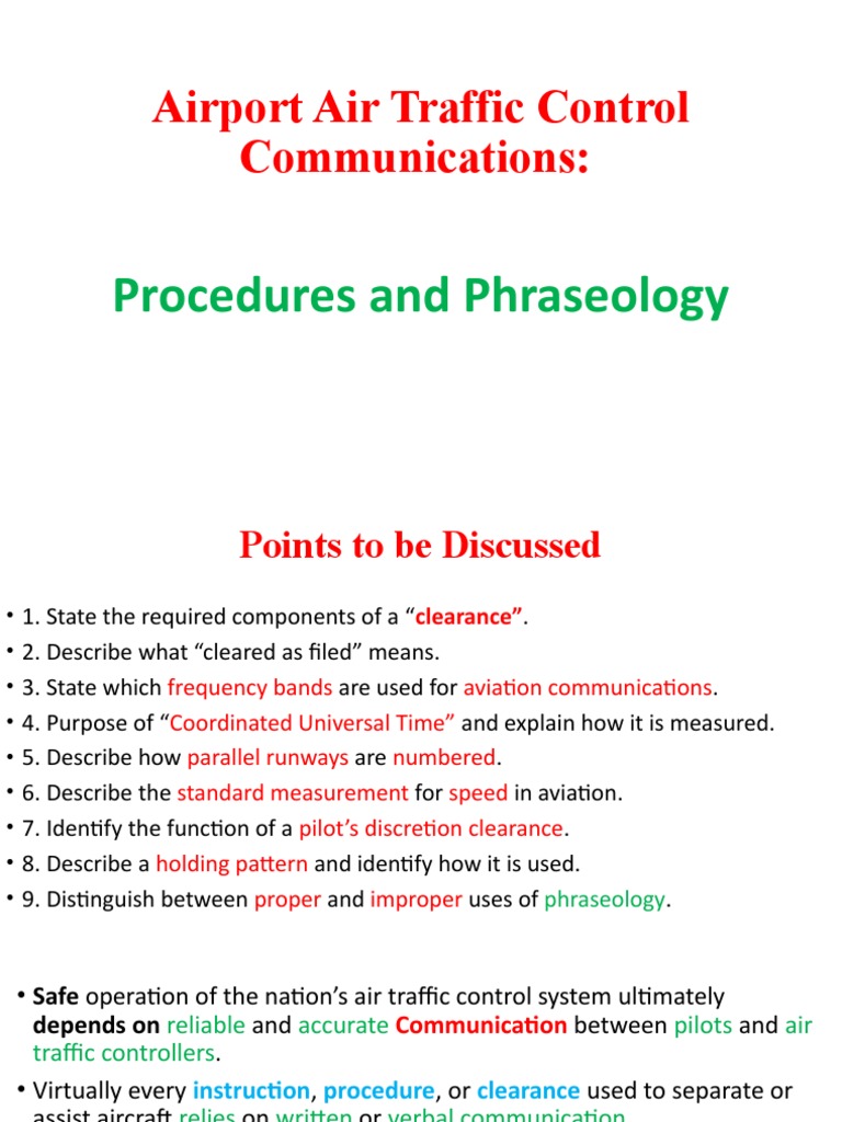 Air Traffic Control Communication Guide | PDF | Instrument Flight Rules ...