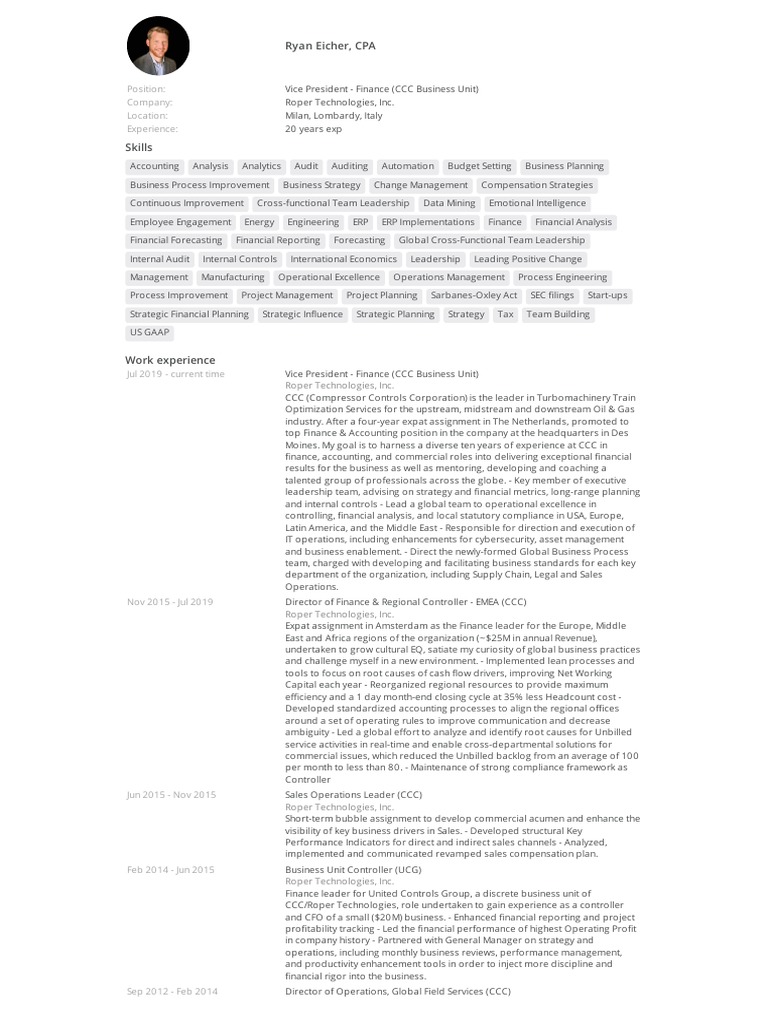 Ryan Eicher CPA | PDF | Internal Audit | Audit