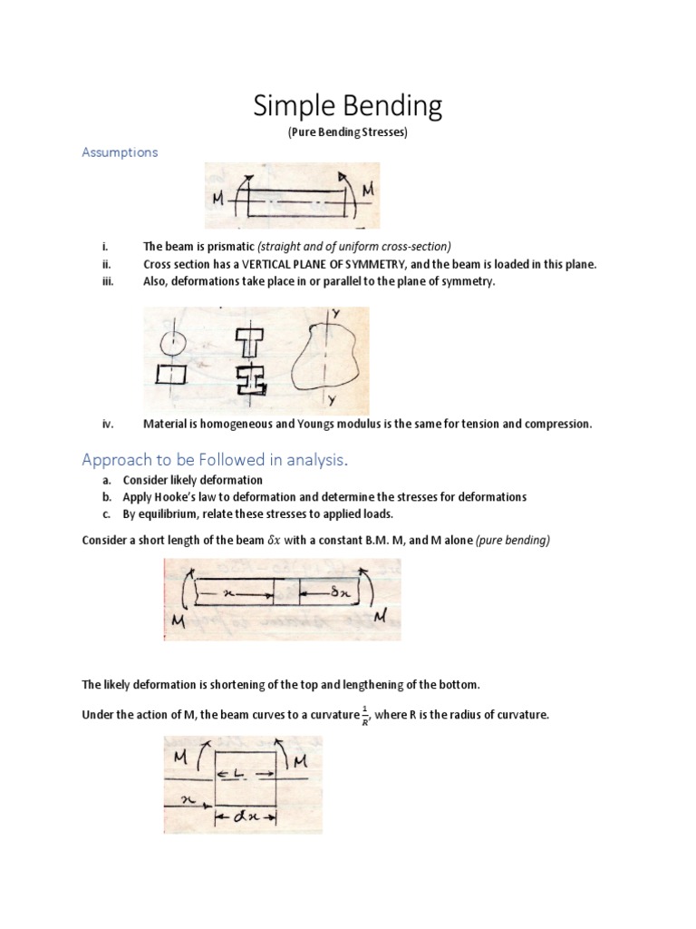 Understanding Stress Distribution and Section Properties in Pure Bending | PDF | Bending | Beam ...