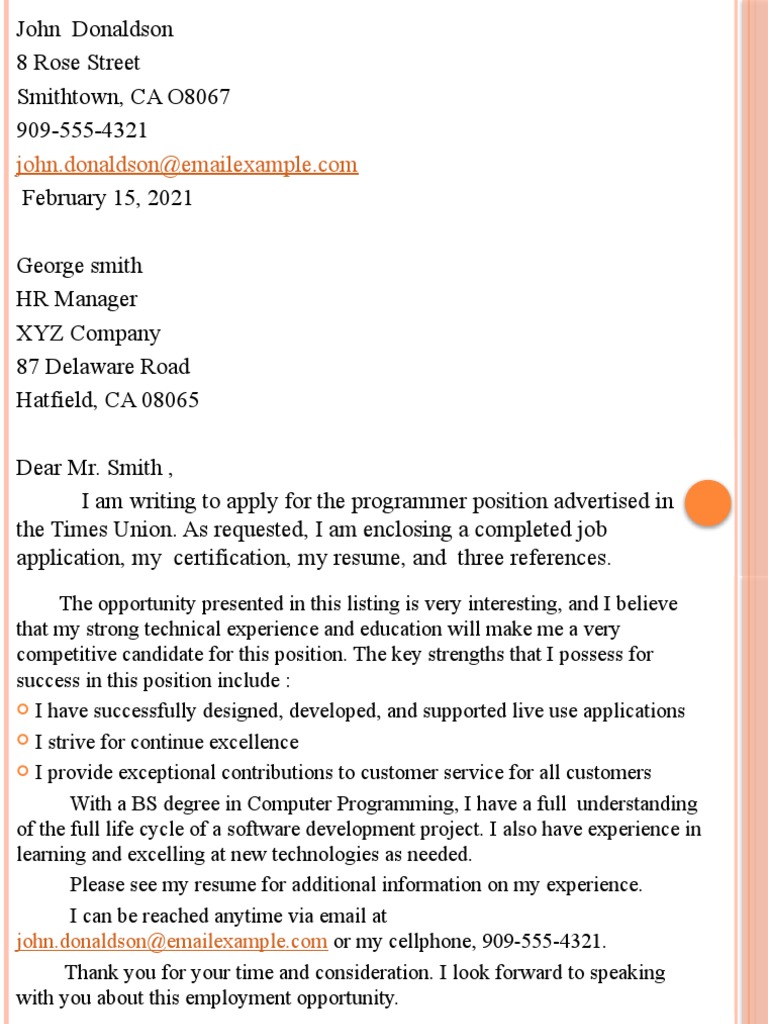 Job Application Letter - Shared | Download Free PDF | Computing