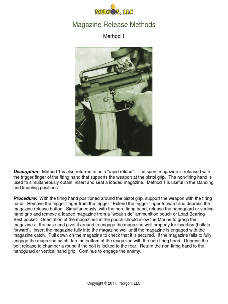 Magazine Release Methods | PDF | Magazine (Firearms) | Trigger (Firearms)