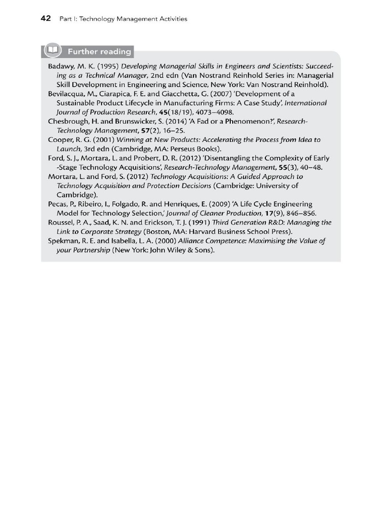 Technology Management - Activities and Tools | PDF