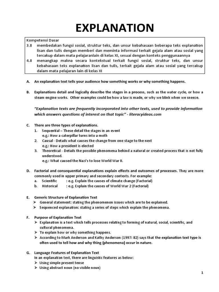 Explanation: "Explanation Texts Are Frequently Incorporated Into Other ...