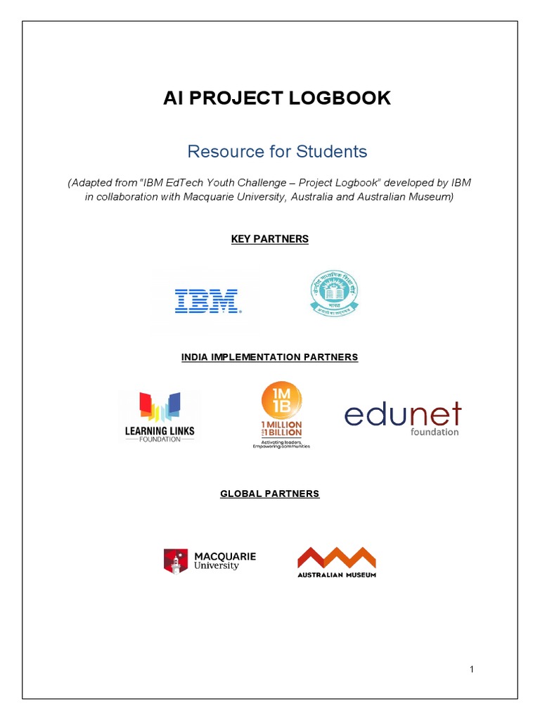 (Template) IBM-CBSE - AI Project Logbook | PDF | Prototype | Artificial ...