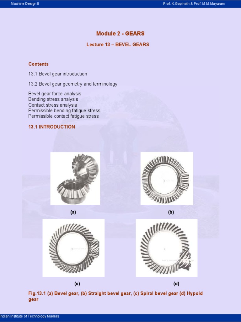 Module 2 - GEARS | PDF | Gear | Mechanical Engineering
