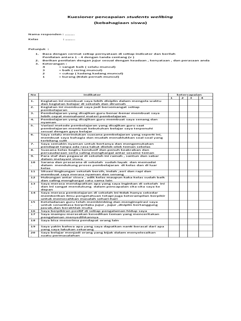 Angket P5 Kelompok 1 | PDF | Karier & Perkembangan