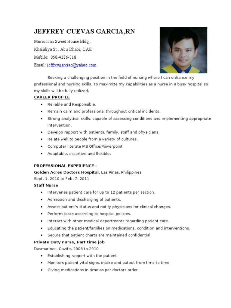 Nurse Resume | PDF | Nursing | Hospital