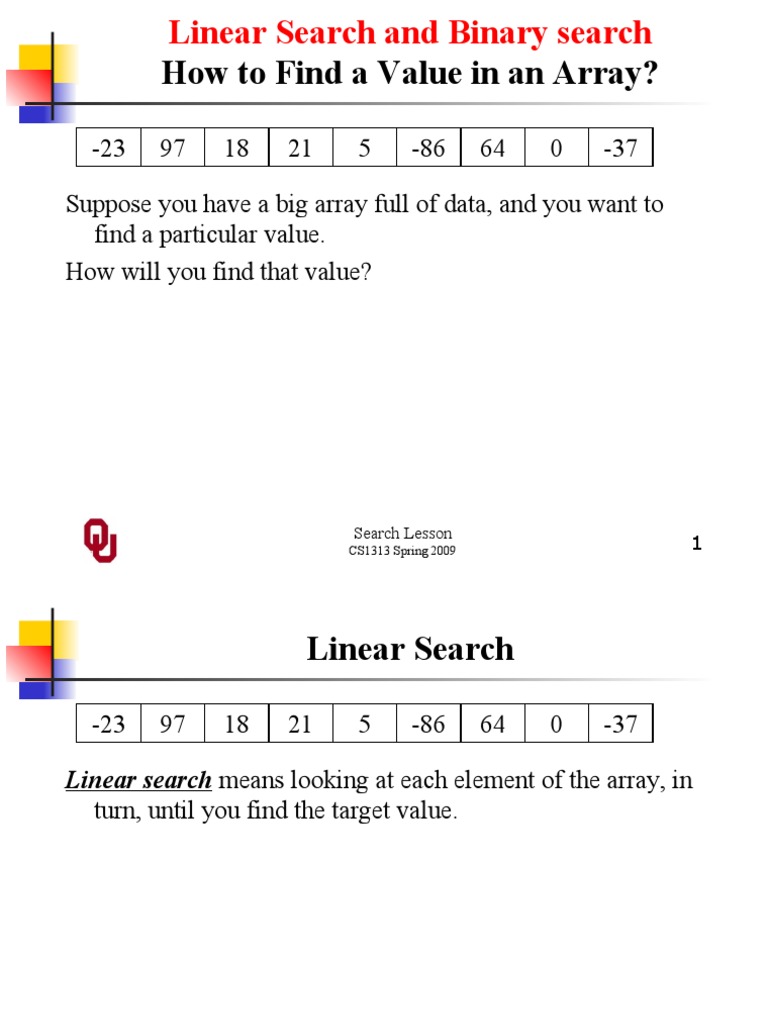 How To Find A Value in An Array? | PDF | Computing | Mathematics