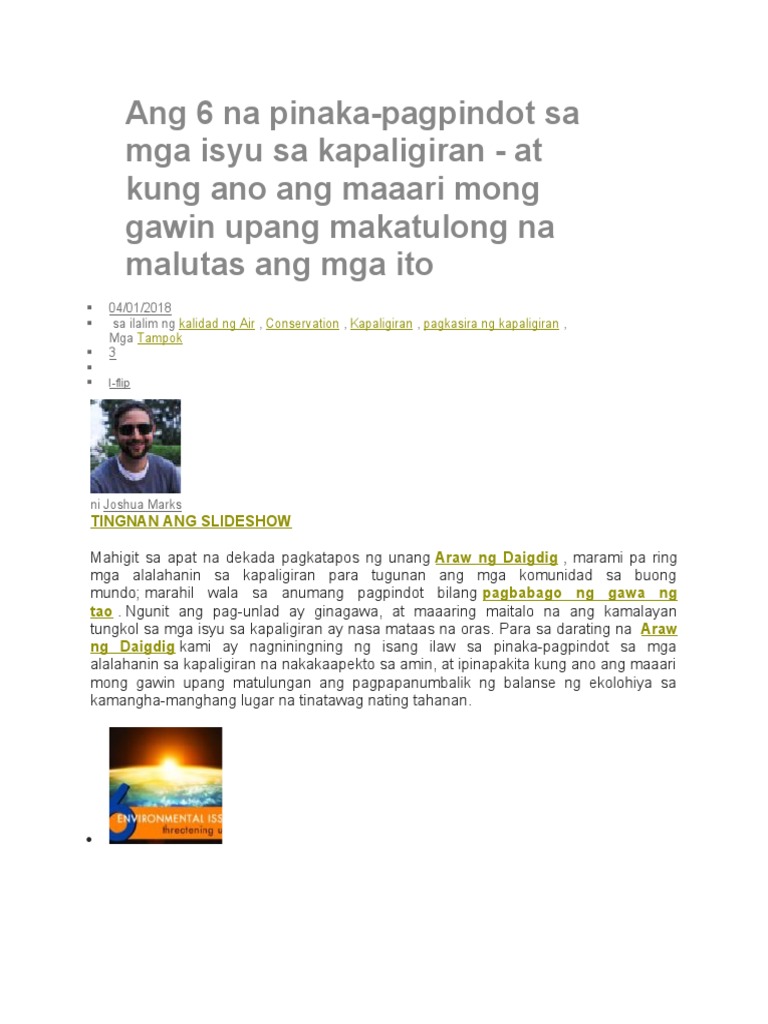 Environmental Issues | PDF