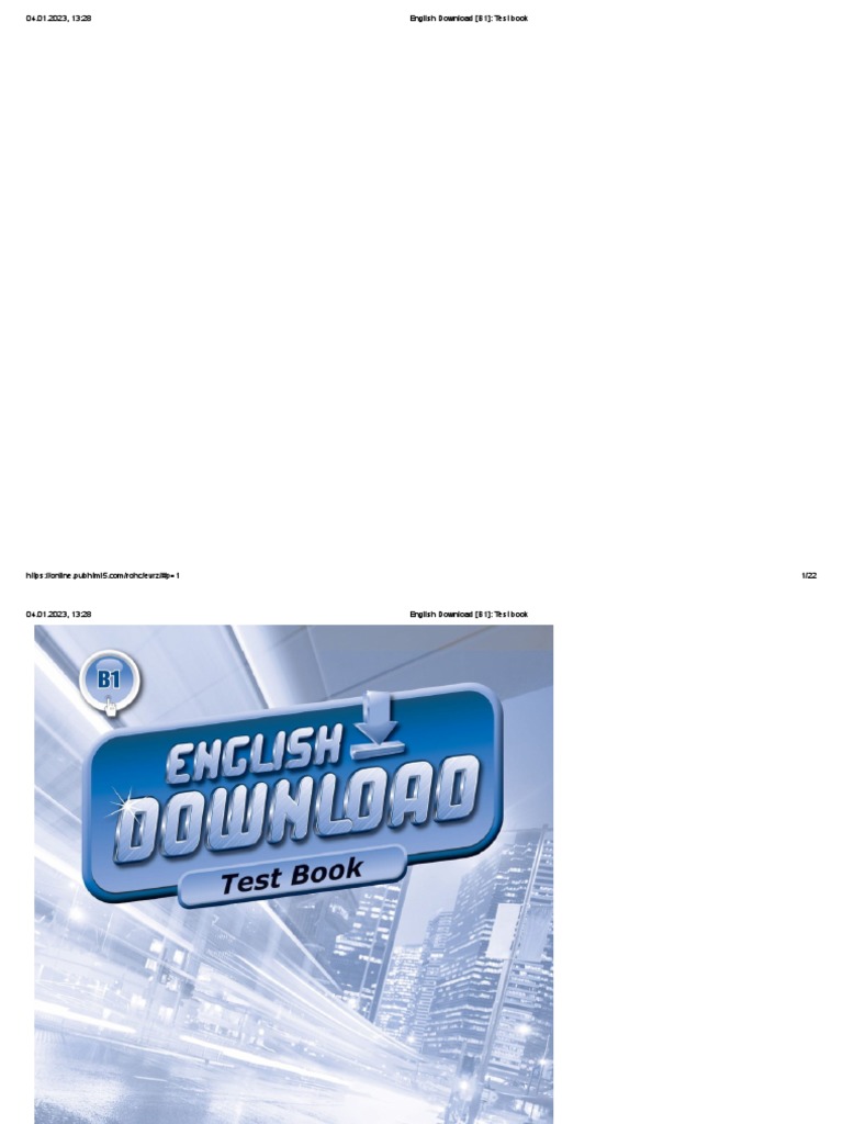 English Download (B1) - Test Book | PDF