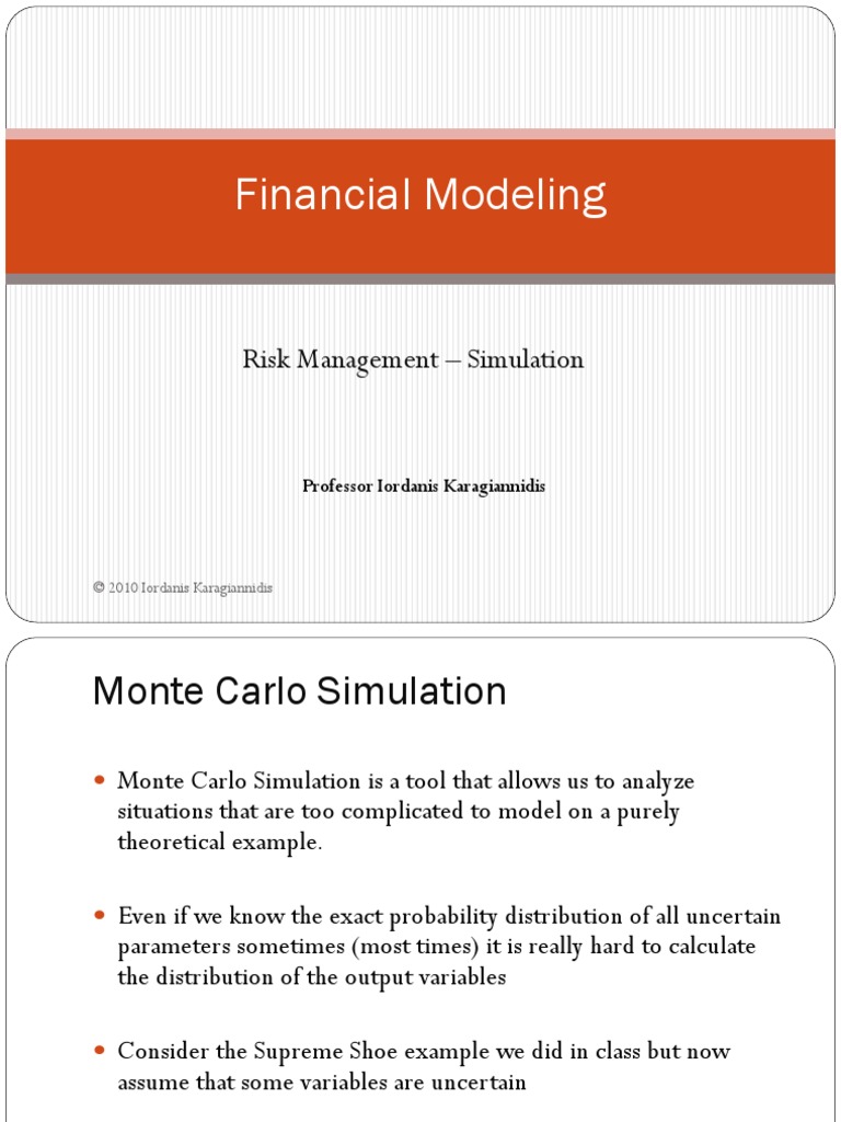 4 Risk Management Probability Distributions | PDF