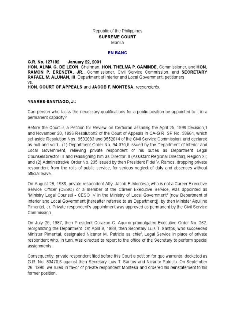 (G.R. No. 127182) de Leon v. Court of Appeals | PDF | Injunction ...