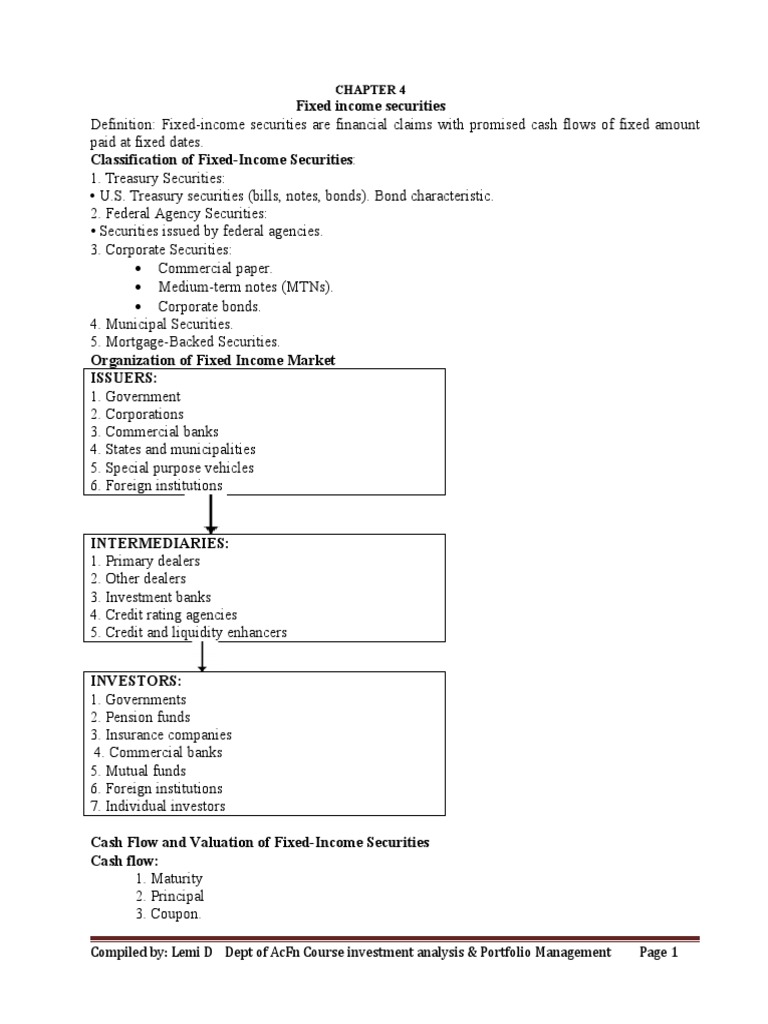 Invest Chapter 4 | PDF | Bonds (Finance) | Fixed Income