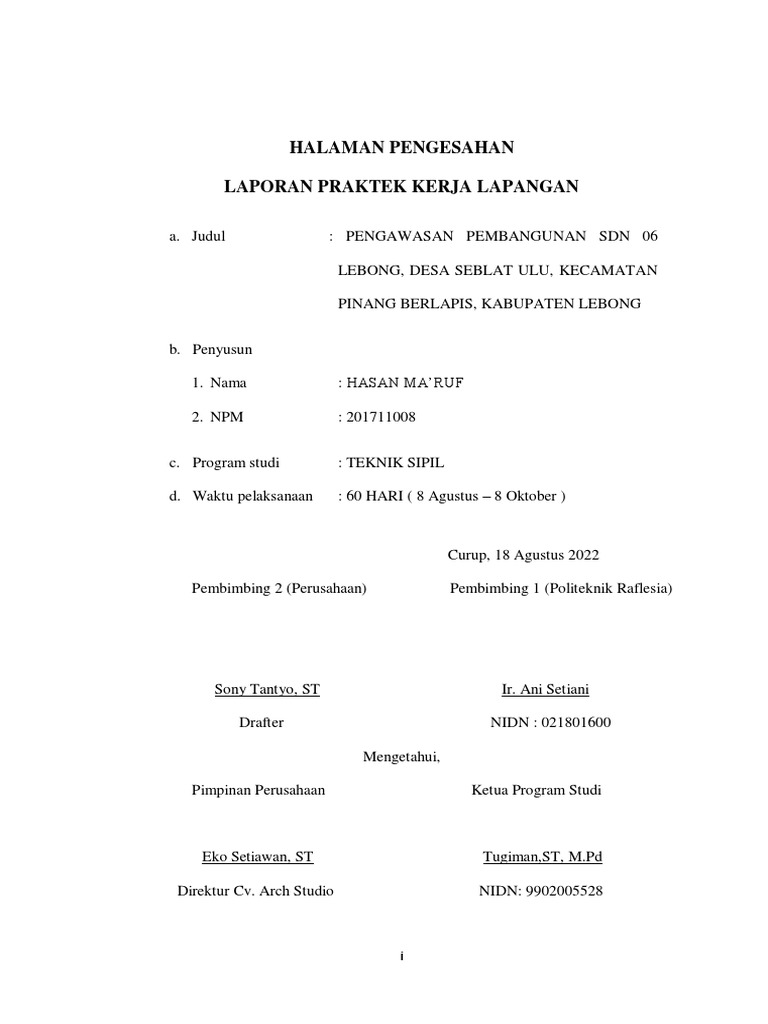 PKL, (201711008) Final | PDF