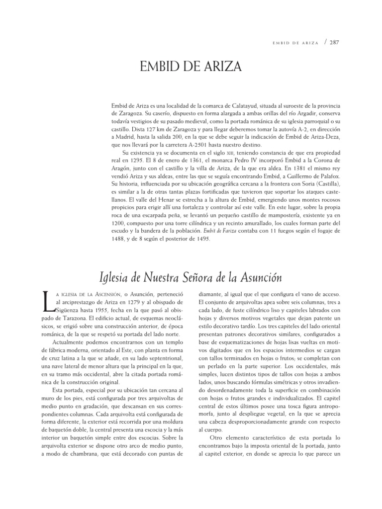 Zaragoza Embid de Ariza | PDF