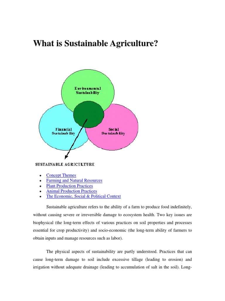 Sustainable Agriculture Pdf Agriculture Sustainable Agriculture