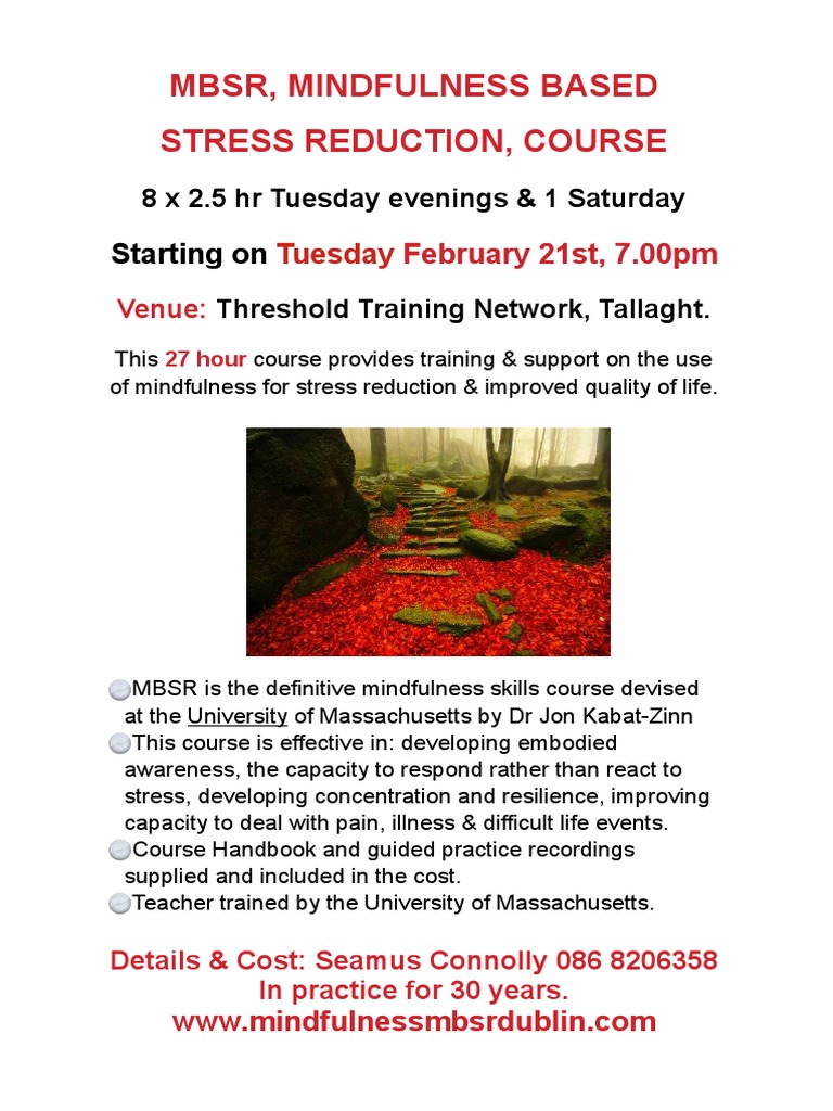 Mbsr Course Feb 23 Poster A5 Pdf