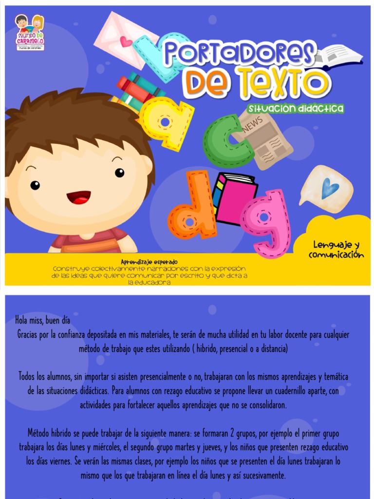 Portadores de Texto | PDF | Comunicación | Aprendizaje