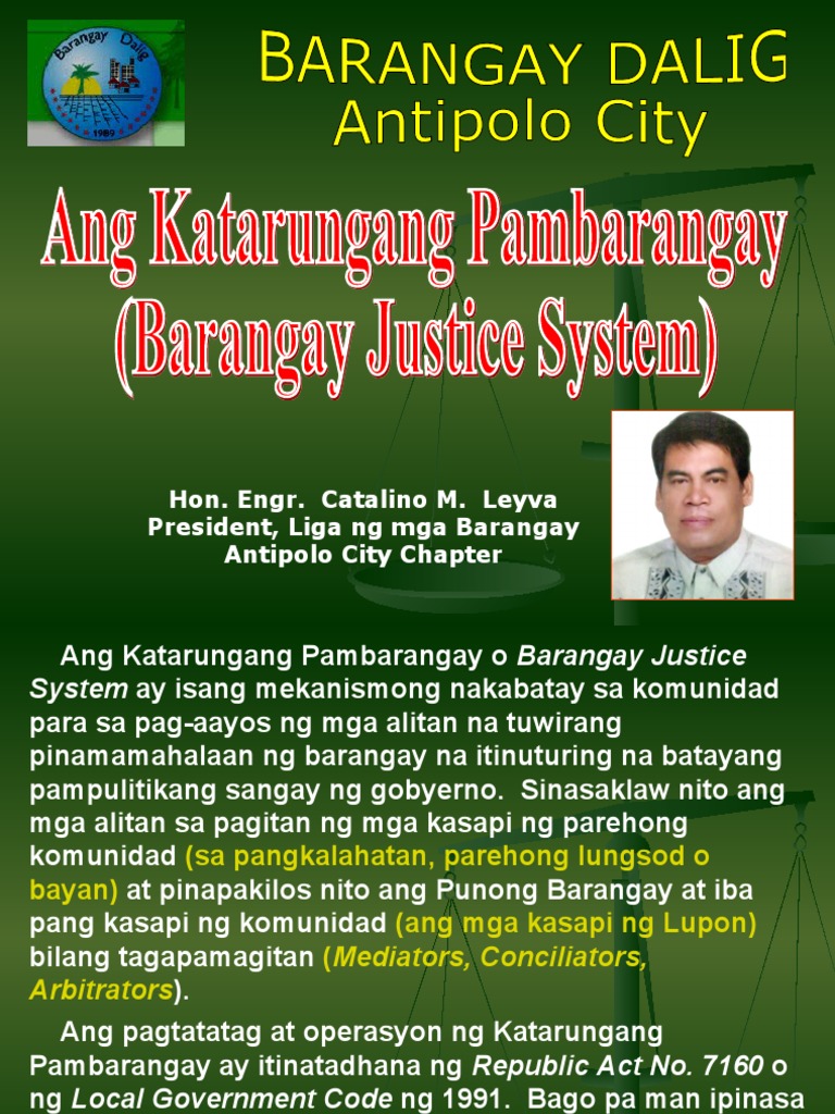 Ang Katarungan Pambarangay | PDF