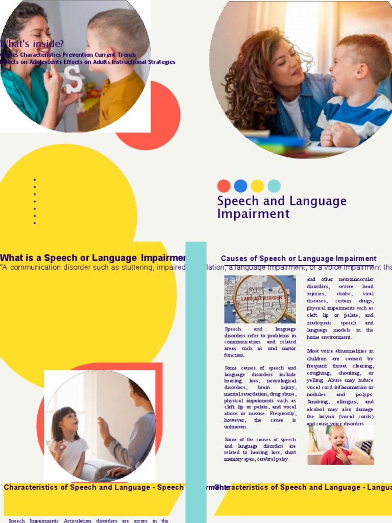 Speech Language Impairment | PDF | Speech | Human Voice