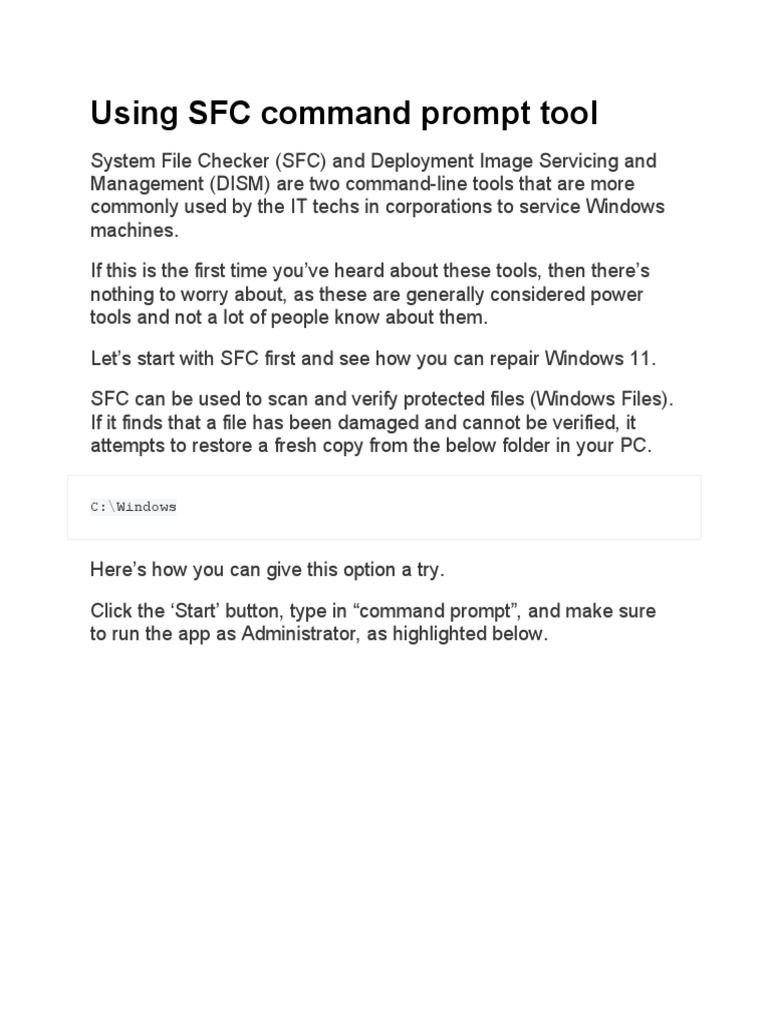 How To Repair Windows 11 | PDF | Command Line Interface | Information Technology Management