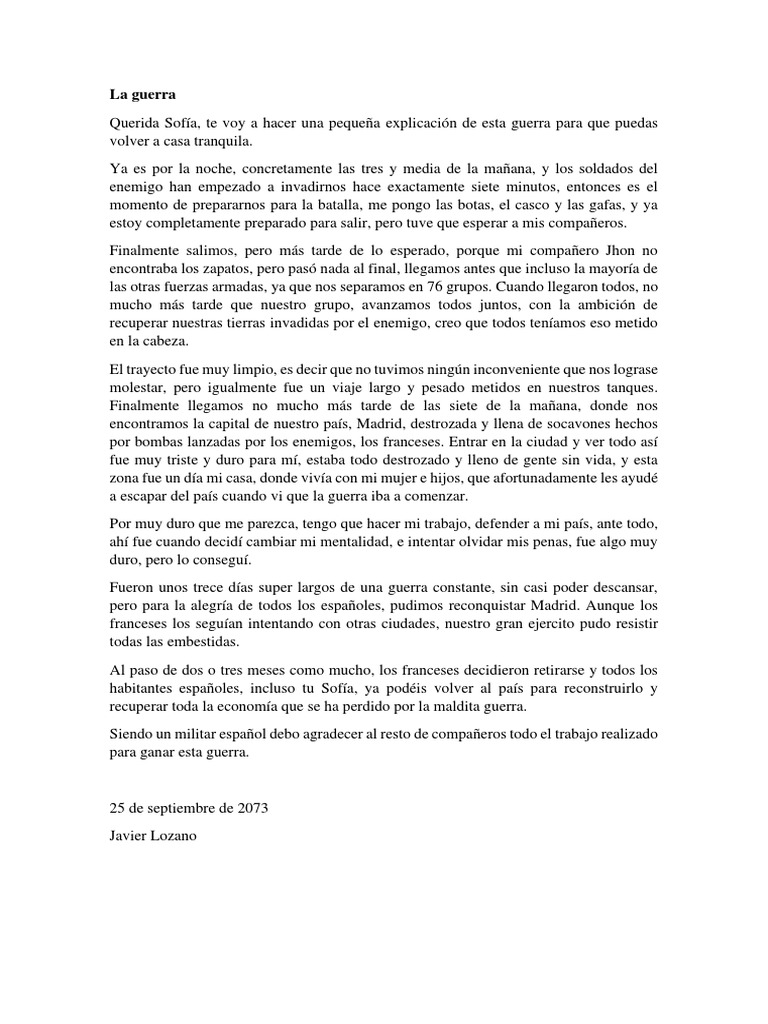 carta a un militar | PDF