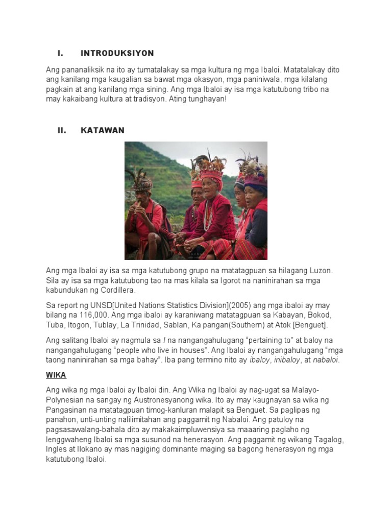 Filipino IBALOI Group | PDF