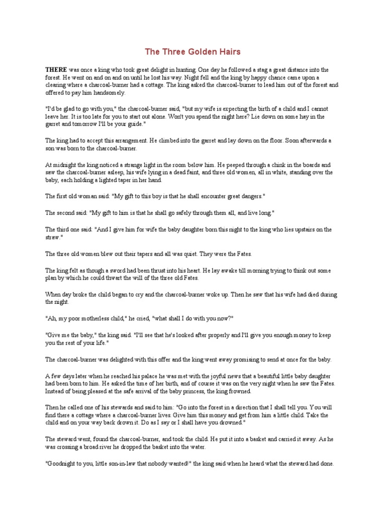 The Three Golden Hairs | PDF