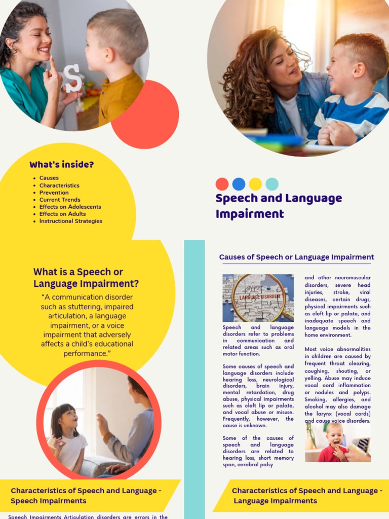 Speech Language Impairment 2 | PDF | Speech | Human Voice