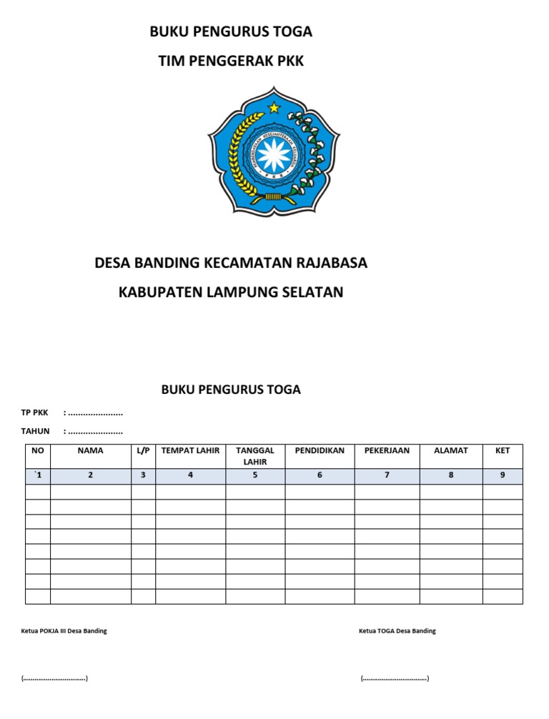 Buku Pengurus Toga 1 | PDF