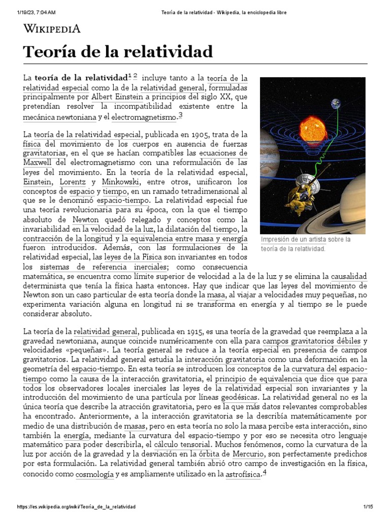 Relatividad | PDF | Teoría de la relatividad | Relatividad especial